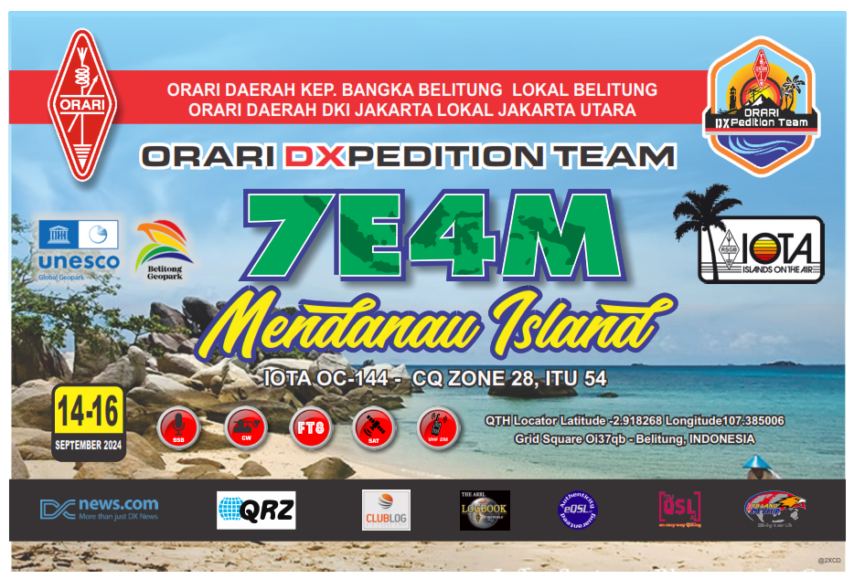 IOTA DXPedition OC - 144 Mendanau Island Belitung - ORARI
